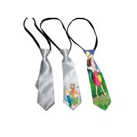 China Customized Blank White Silk Sublimation Necktie For kids And Adult for sale