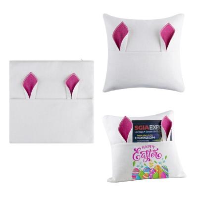 China 16*16 Inch Blank Sublimation Cushion Cover With Pocket And Rabbit Ear For Easter Day for sale