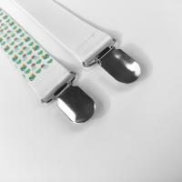 China Personalized Printable Logo Polyester Ribbon Blank Baby Pacifier Clips For Sublimation Pacifier Clip for sale