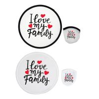 China DIY Custom Sublimation Frisbee 25cm Blank Round Sublimation Foldable Fan for sale