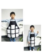China 72*65cm Black Polyester Sublimation Apron Blanks For Kids And Adult for sale
