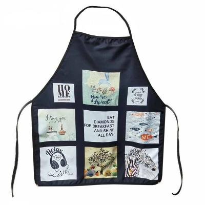China 72*65cm Black Polyester Sublimation Apron Blanks For Kids And Adult for sale