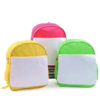 China Colored Sublimation Backpack Blanks Schoolbag For Kids With Detachable Printing Part Custom Sublimation Book Bags for sale
