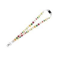 China Printable Double Sided Polyester Sublimation Lanyard Blanks With Safety Buckle for sale