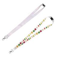 China Printable Double Sided Polyester Sublimation Lanyard Blanks With Safety Buckle for sale