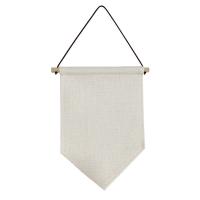 China Sublimation Banner Blanks Printable Decorative Linen Sublimation Triangle Flag for sale