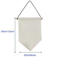 China Sublimation Banner Blanks Printable Decorative Linen Sublimation Triangle Flag for sale