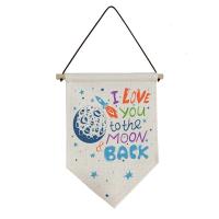 China Sublimation Banner Blanks Printable Decorative Linen Sublimation Triangle Flag for sale