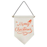 China Sublimation Banner Blanks Printable Decorative Linen Sublimation Triangle Flag for sale