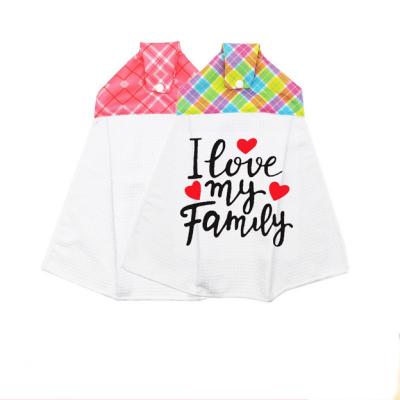 China Waffle Polyester Sublimation Hand Towel Blanks For Kitchen And Bathroom for sale