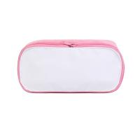 China School Stationery Sublimation Pencil Case Blank Custom Print Canvas Pen Bag Women Casual Cosmetic Bag for sale