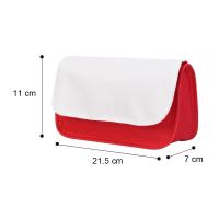 China Canvas Blank Sublimation Makeup Bag Detachable Flap DIY Custom Logo Print Pencil Cosmetic Bags for sale