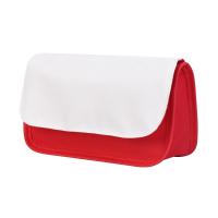 China Canvas Blank Sublimation Makeup Bag Detachable Flap DIY Custom Logo Print Pencil Cosmetic Bags for sale