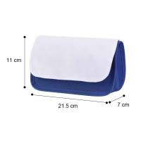 China Canvas Blank Sublimation Makeup Bag Detachable Flap DIY Custom Logo Print Pencil Cosmetic Bags for sale