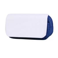 China Double Layer Sublimation Pencil Case Blank DIY Custom Polyester Sublimation Makeup Bag For Women for sale
