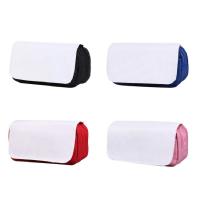 China Double Layer Sublimation Pencil Case Blank DIY Custom Polyester Sublimation Makeup Bag For Women for sale