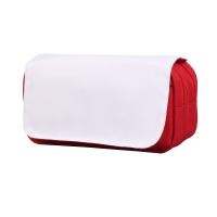 China Double Layer Sublimation Pencil Case Blank DIY Custom Polyester Sublimation Makeup Bag For Women for sale