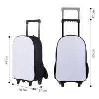 China Full Printing Sublimation Blanks Trolley Bags With Wheels Personalized Luggage Bags Custom School Bag For Teenagers Kids for sale