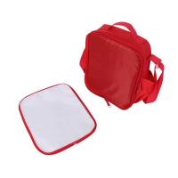 China Custom Logo Sublimation Blank Insulated Lunch Tote Bag With Strap Heat Transfer Lunch Crossbody Bag Blanks for sale