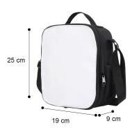 China Custom Logo Sublimation Blank Insulated Lunch Tote Bag With Strap Heat Transfer Lunch Crossbody Bag Blanks for sale