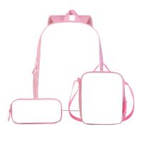 China 3 Pcs Sublimation Printing Blank School Bag Backpack School Lunch Bag Pencil Bag For Student Waterproof Outdoor Travel Casual Bag for sale