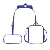 China 3 Pcs Sublimation Printing Blank School Bag Backpack School Lunch Bag Pencil Bag For Student Waterproof Outdoor Travel Casual Bag for sale