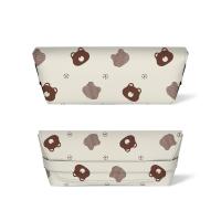 China Leather Sublimation Glasses Case Custom Logo Soft Portable Folding Eyewear Pouch Blank Sublimation Glasses Storage Bag for sale