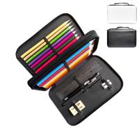China Large Capacity Portable Sublimation Pencil Case Thermal Transfer Printing Blank Art Drawing Stationery Pencil Bag for sale