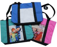 China Colored Sublimation Diaper Bag Blanks Printable Canvas Mom Bag For Heat Transfer Printing for sale