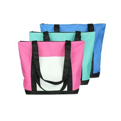 China Colored Sublimation Diaper Bag Blanks Printable Canvas Mom Bag For Heat Transfer Printing for sale