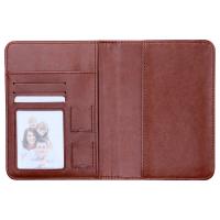 China Sublimation Passport Cover ID Card Holder Double Sided Custom Print PU Leather Sublimation Passport Holder for sale