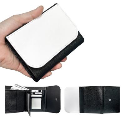 China Big Capacity Multiple Card Slots Sublimation Trifold Leather Wallet For Men And Women for sale