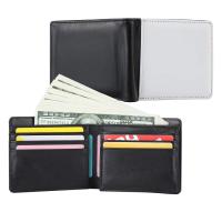 China Mens Personalized Bifold Wallet With Multiple Card Slots PU leather Sublimation Wallet Blanks for sale