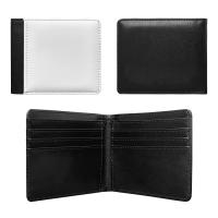 China Mens Personalized Bifold Wallet With Multiple Card Slots PU leather Sublimation Wallet Blanks for sale