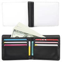 China Mens Personalized Bifold Wallet With Multiple Card Slots PU leather Sublimation Wallet Blanks for sale