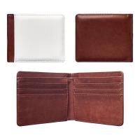China Mens Personalized Bifold Wallet With Multiple Card Slots PU leather Sublimation Wallet Blanks for sale