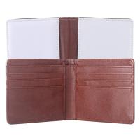 China Mens Personalized Bifold Wallet With Multiple Card Slots PU leather Sublimation Wallet Blanks for sale