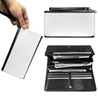 China Women Sublimation Wallet Custom Printing With Wrist Strap Sublimation Purse Blanks Women Clutch for sale