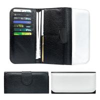 China Custom Blank Sublimation Leather Trifold Wallet for sale