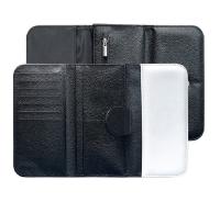 China Custom Blank Sublimation Leather Trifold Wallet for sale