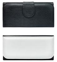 China Custom Blank Sublimation Leather Trifold Wallet for sale