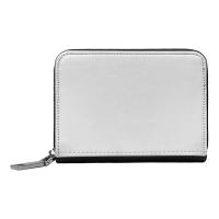 China Leather Sublimation Coin Purse With Zipper Custom Compact Wallet For Sublimation Printing for sale