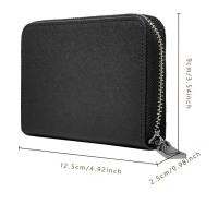 China Leather Sublimation Coin Purse With Zipper Custom Compact Wallet For Sublimation Printing for sale