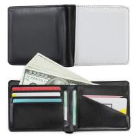 China Sublimation Blank Wallet For Men Gifts Double And Single Sided Custom Printed Men'S Leather Sublimation Wallets for sale