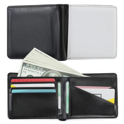 China Sublimation Blank Wallet For Men Gifts Double And Single Sided Custom Printed Men'S Leather Sublimation Wallets for sale