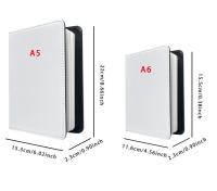 China Double Sided Sublimation Leather Detachable Binder Notebook A5 A6 Sublimation Notebook Covers Blanks for sale
