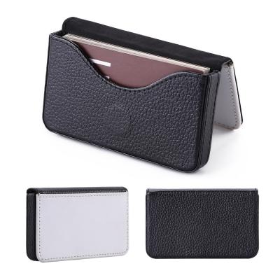 China Blank Leather Sublimation Business Card Holder Custom Photo Printing Namecard Case for sale