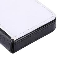 China Blank Leather Sublimation Business Card Holder Custom Photo Printing Namecard Case for sale