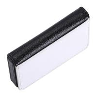 China Blank Leather Sublimation Business Card Holder Custom Photo Printing Namecard Case for sale