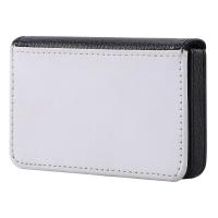 China Blank Leather Sublimation Business Card Holder Custom Photo Printing Namecard Case for sale